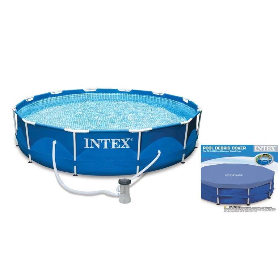 Intex 10-ft x 10-ft x 30-in Round Above-Ground Pool – BrickSeek