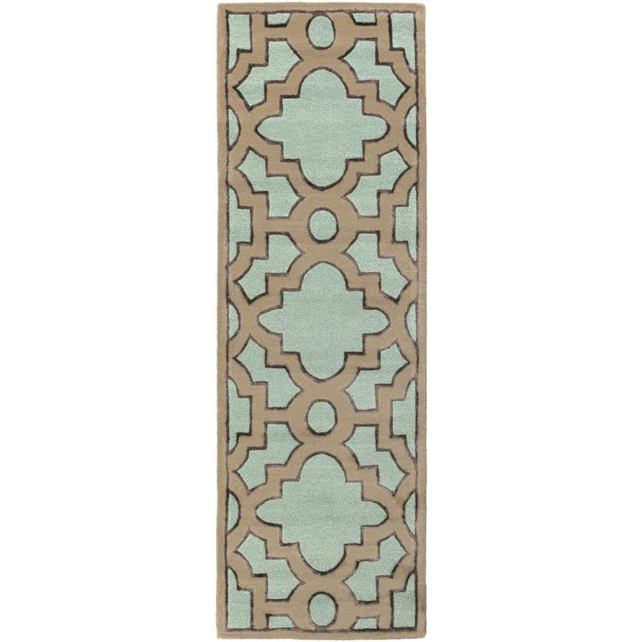 Surya Modern Classics 2 x 8 Teal Indoor Trellis Mid-Century Modern ...