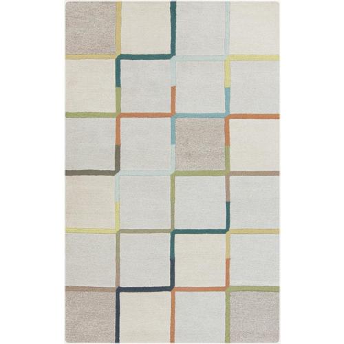 Surya Theory 2 x 3 Ivory Indoor Mid-Century Modern Handcrafted Area Rug ...