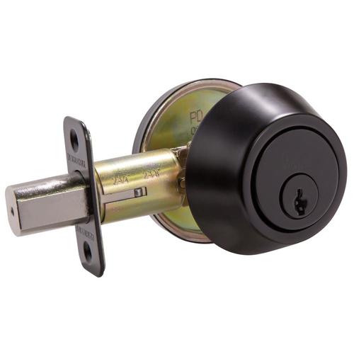 Design House Matte Kw1 Matte Black s (Keyless) Single Sided Deadbolt ...
