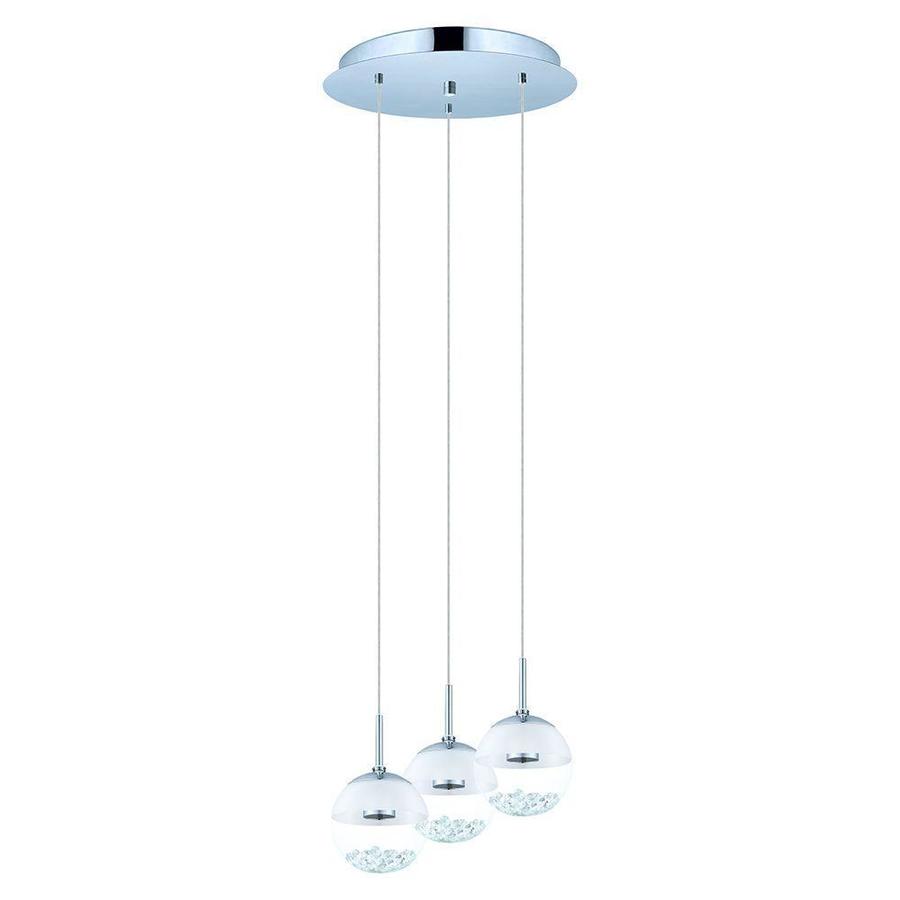EGLO Montefio 1 Chrome Pendant Light Modern/Contemporary White Glass ...