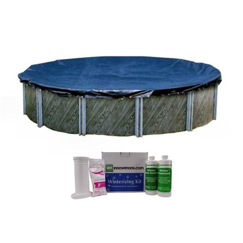 Swimline 21 Foot Round Above Ground Pool Cover with Winterizing ...