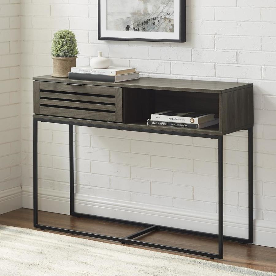 Walker Edison Slate Gray Modern Console Table in the Console Tables ...