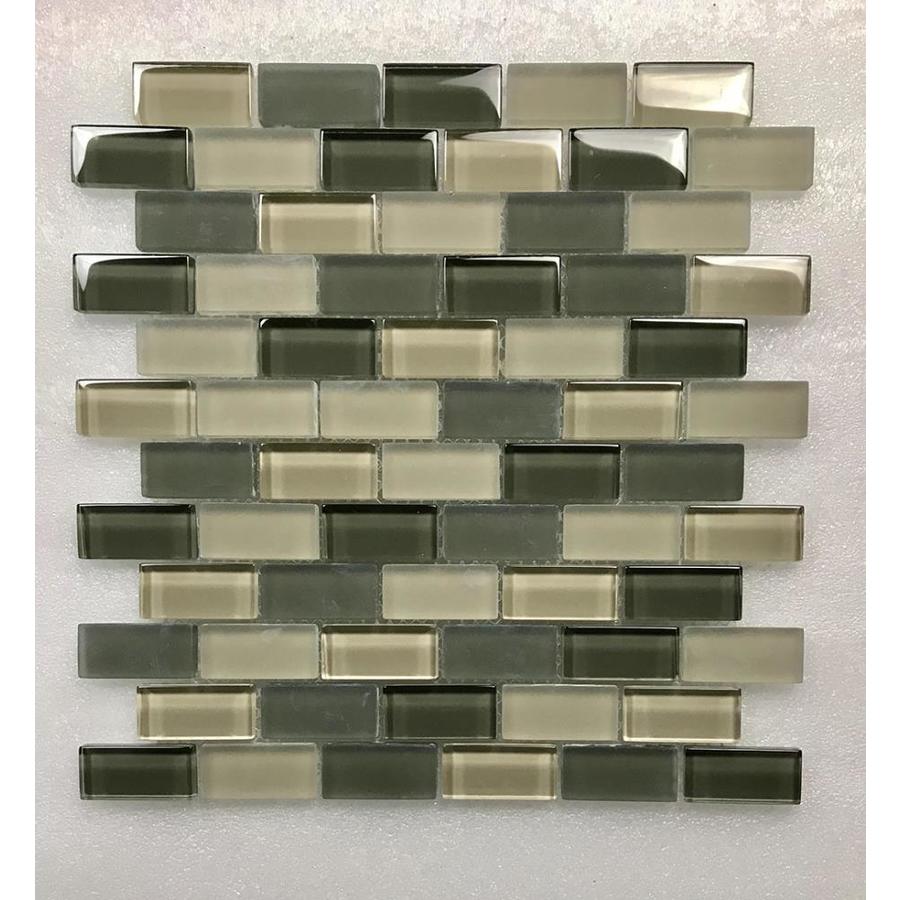 Abolos Free Flow 11-Pack Fog Green/Glossy 12-in x 12-in Glossy Glass ...