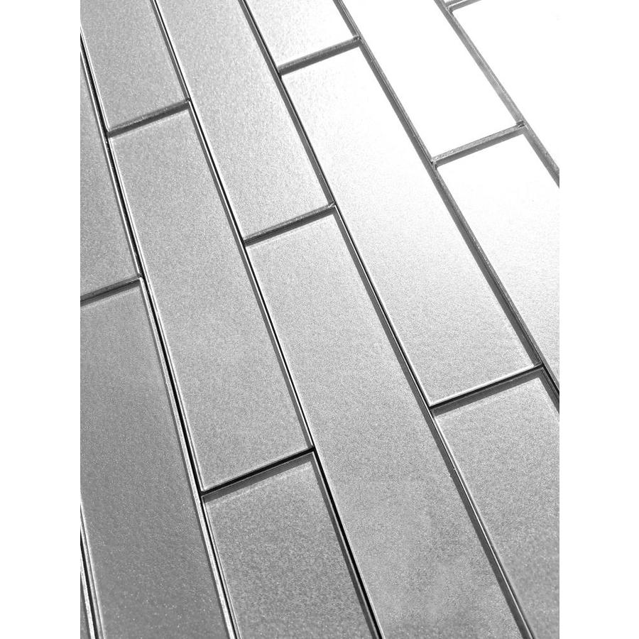 Abolos Forever 144-Pack Eternal Silver/Glossy 2-in x 8-in Glossy Glass ...