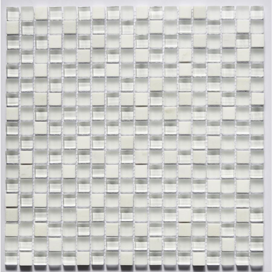 Abolos Premium Linear 11-Pack White 12-in x 12-in Multi-finish Glass ...