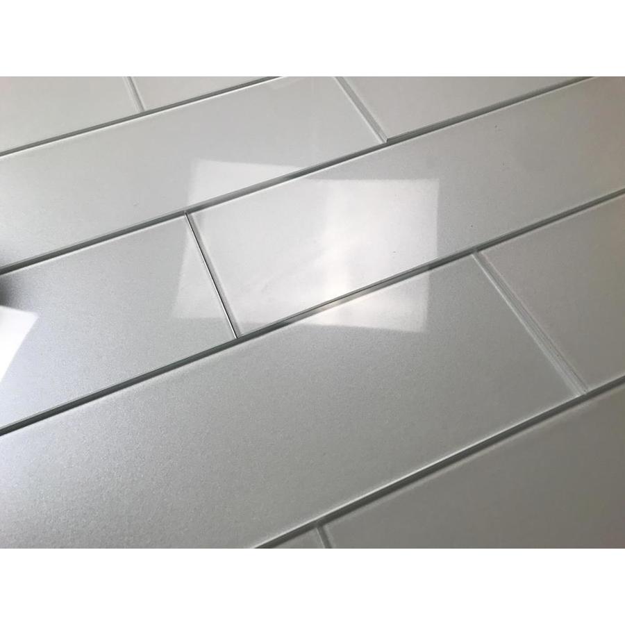 Abolos Forever 36-Pack White 4-in x 16-in Glossy Glass Subway Wall Tile ...