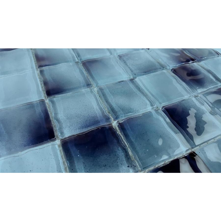 Abolos Watermarks 12-Pack Blue 12-in x 12-in Glossy Glass Mosaic Wall ...