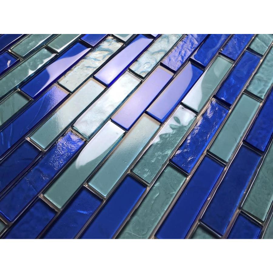 Abolos Landscape 12-Pack Horizon Blue/Glossy Textured 12-in x 12-in ...