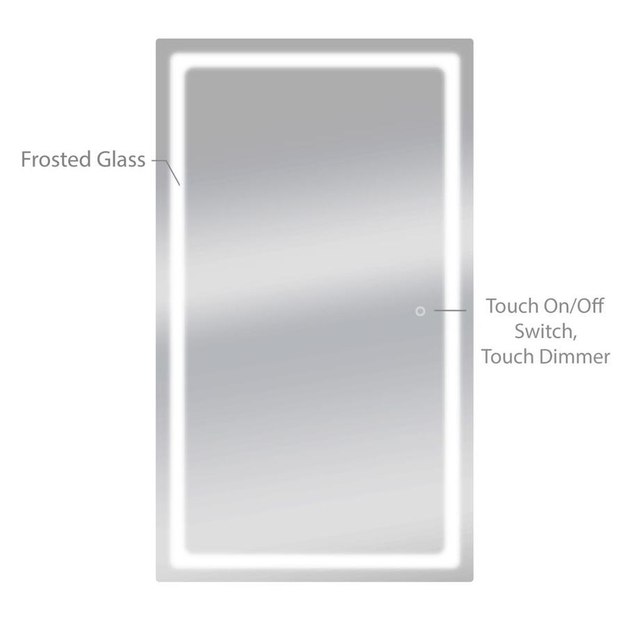 Dyconn Faucet Swan 35-in Lighted LED Fog Free Silver Rectangular ...