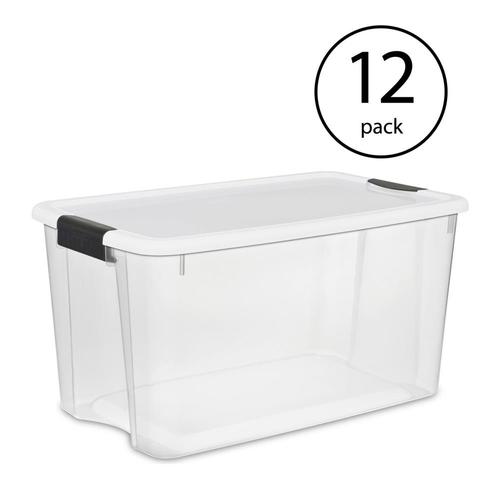 Sterilite Corporation 12-Pack Sterilite 17.5-Gallon (70-Quart) Clear ...