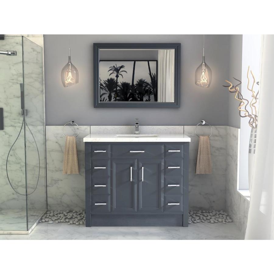 Spa Bathe Calumet 42-in Pepper Gray Single Sink Bathroom Vanity with ...