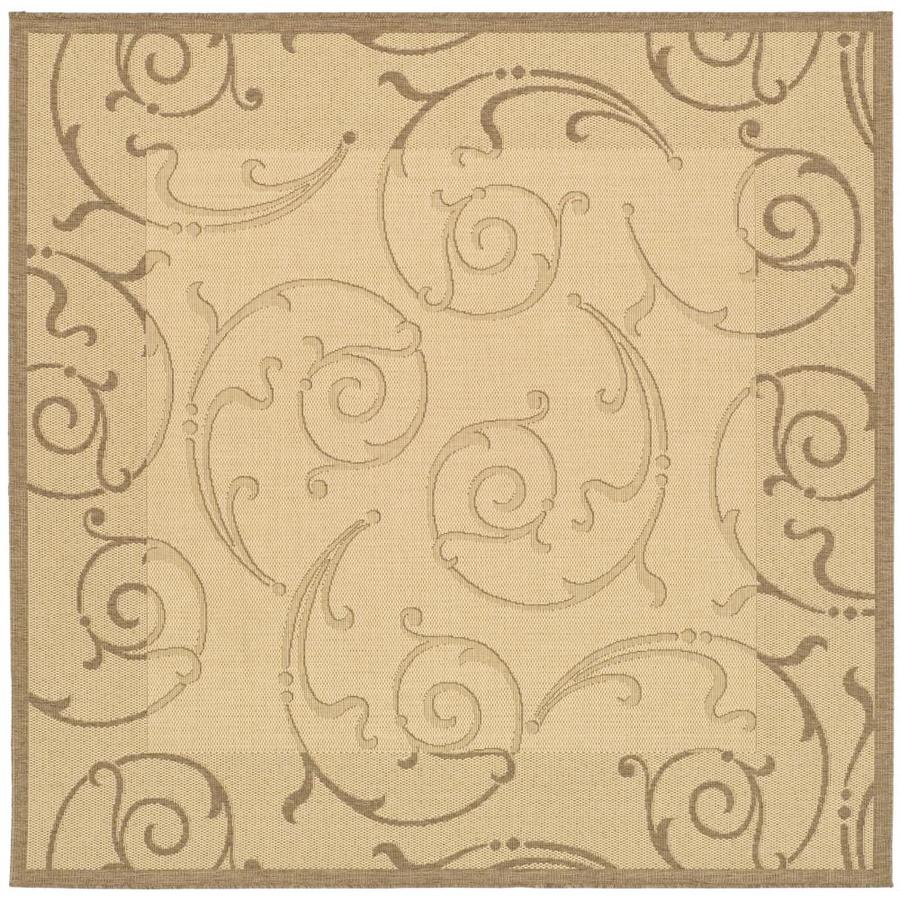 Safavieh Courtyard 7-ft-10-in X 7-ft-10-in Square (Natural/Brown ...