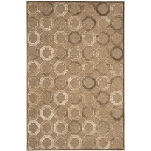 Martha Stewart Trelica 3 x 5 Camel/Camel Indoor Abstract Throw Rug in ...