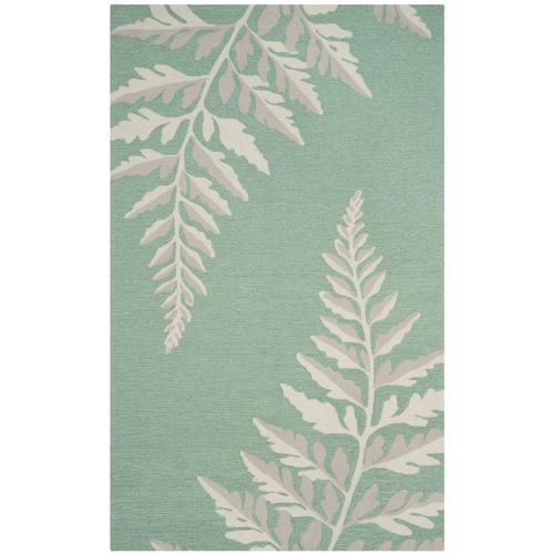 Martha Stewart Ferns 4 x 6 Duck'S Egg Indoor Floral/Botanical Farmhouse ...