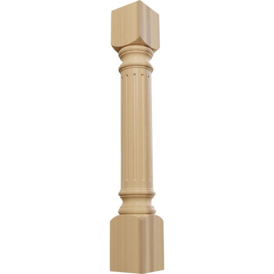 Ekena Millwork Richmond Fluted Cabinet Column 5-in x 2.96-ft Unfinished ...