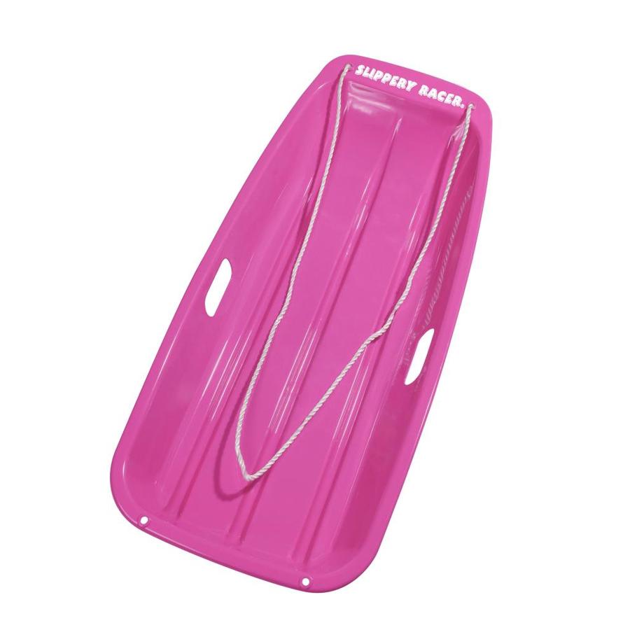 Slippery Racer 1-Person Pink Plastic Snow Sled in the Snow Sleds ...