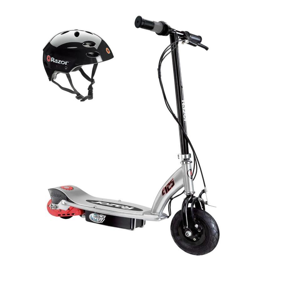Razor E125 Motorized 24-Volt Electric Scooter, Black + Razor Youth ...