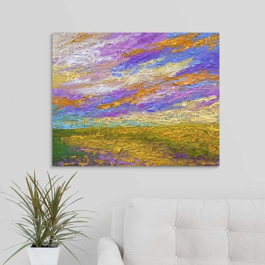 GreatBigCanvas GreatBigCanvas Frameless 24-in H x 30-in W Abstract ...
