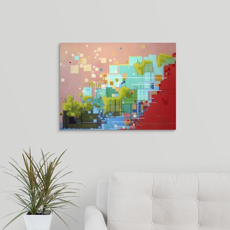 GreatBigCanvas GreatBigCanvas Frameless 18-in H x 24-in W Abstract ...