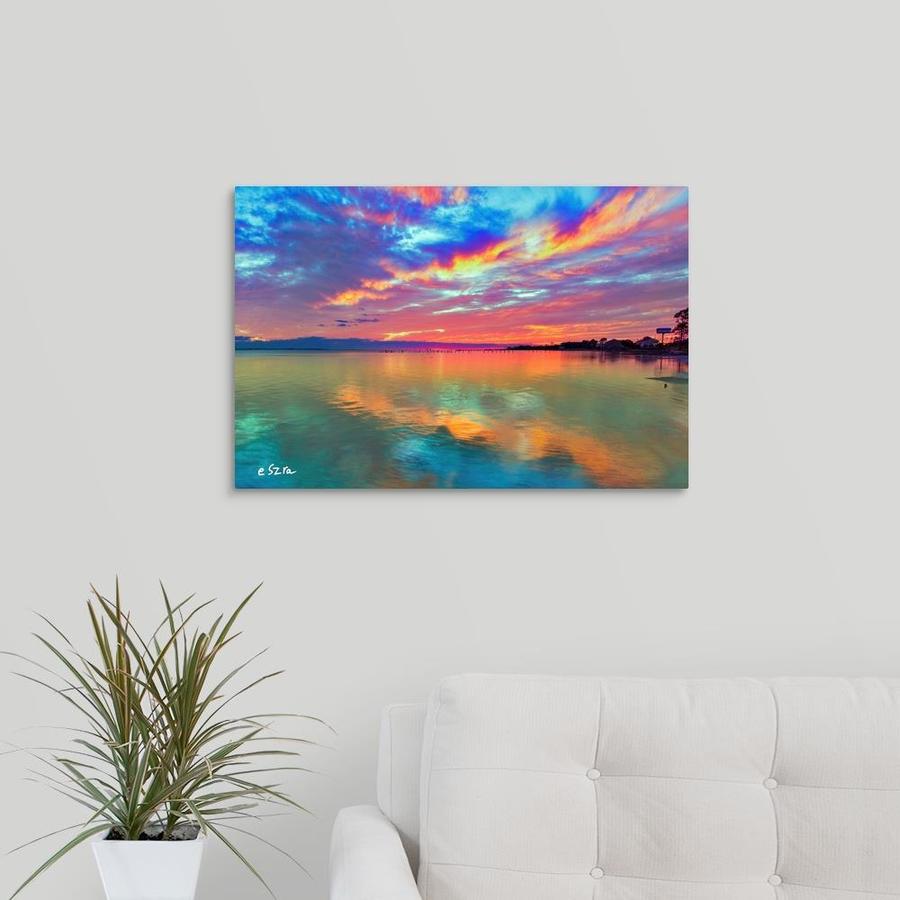 GreatBigCanvas GreatBigCanvas Frameless 16-in H x 24-in W Abstract ...