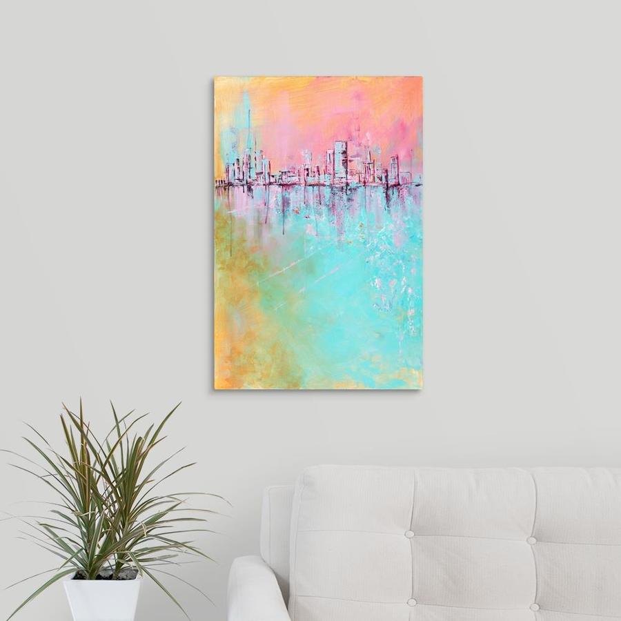 GreatBigCanvas GreatBigCanvas Frameless 24-in H x 16-in W Abstract ...