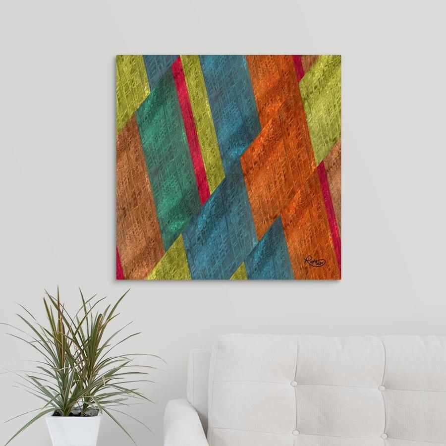 GreatBigCanvas GreatBigCanvas Frameless 24-in H x 24-in W Abstract ...