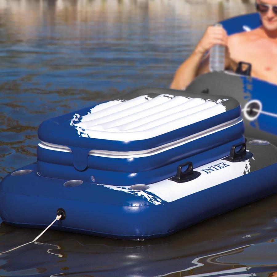 Intex Inflatable Mega Chill II Floating 72-Can Coolers with Lids (2 ...
