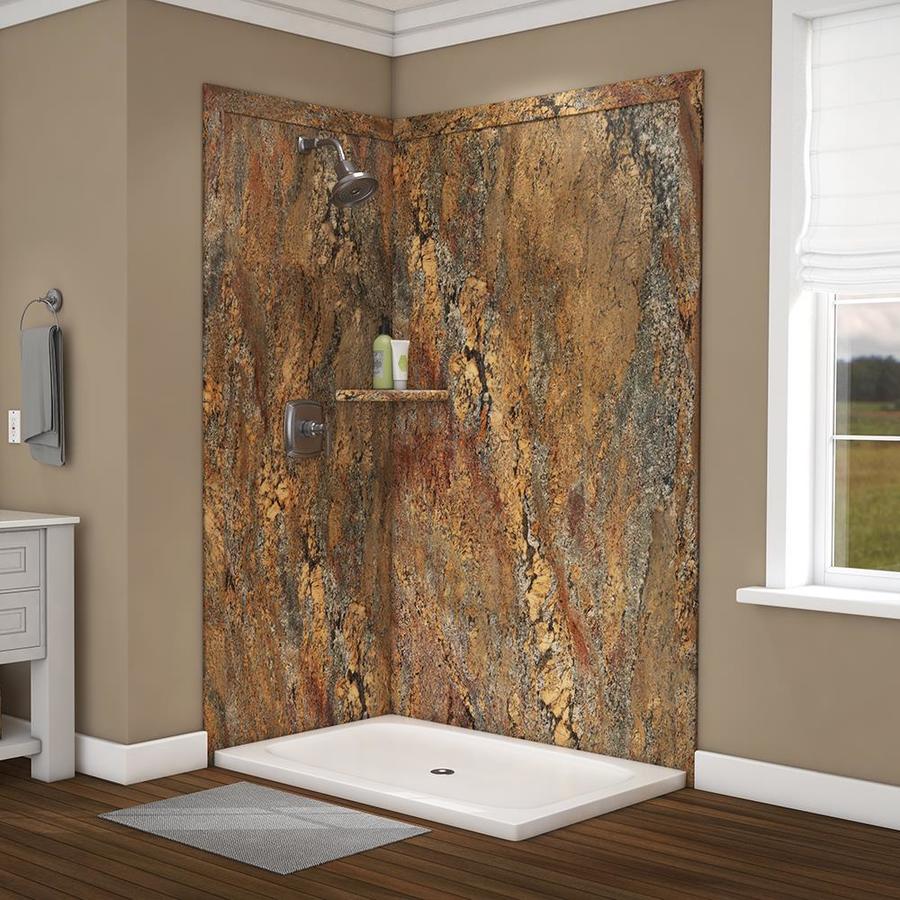 FlexStone Elegance 2 Crema Bordeaux Panel Kit Shower Wall Surround ...
