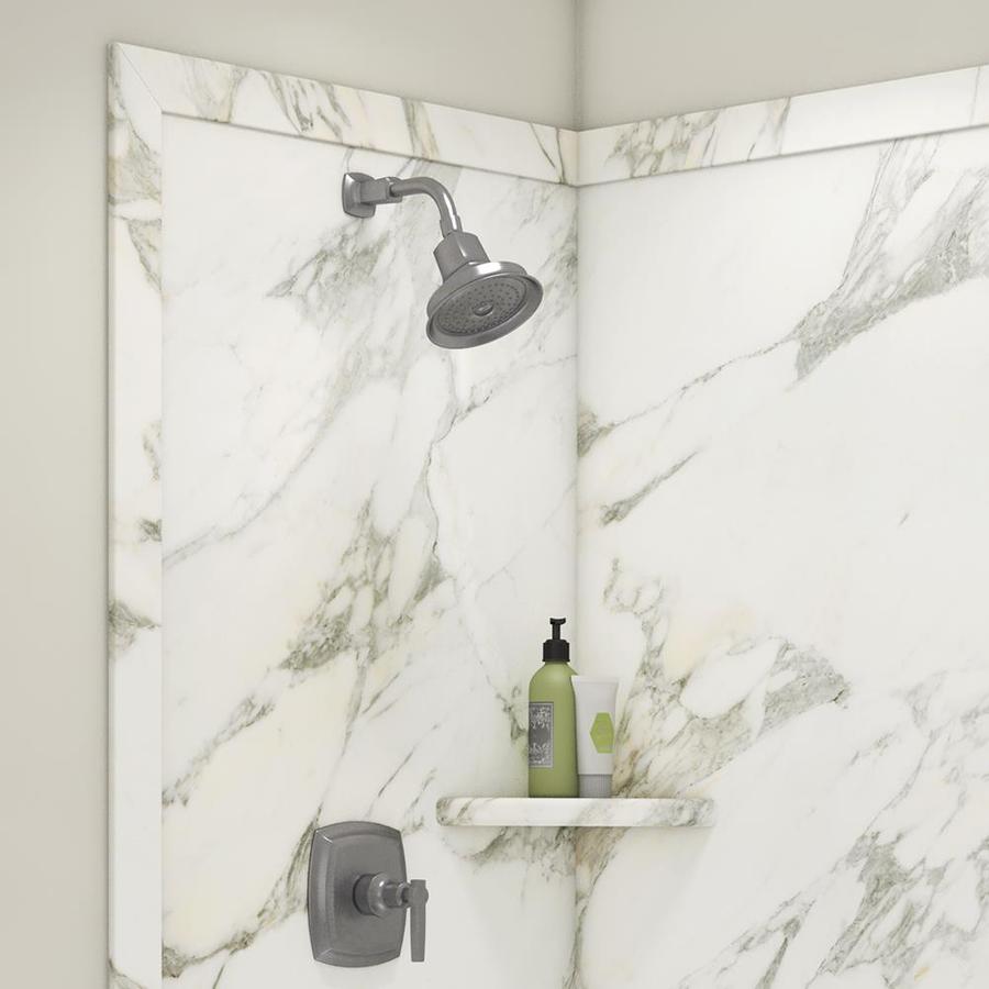 FlexStone Elegance 2 Calcutta Gold Panel Kit Shower Wall Surround (48 ...