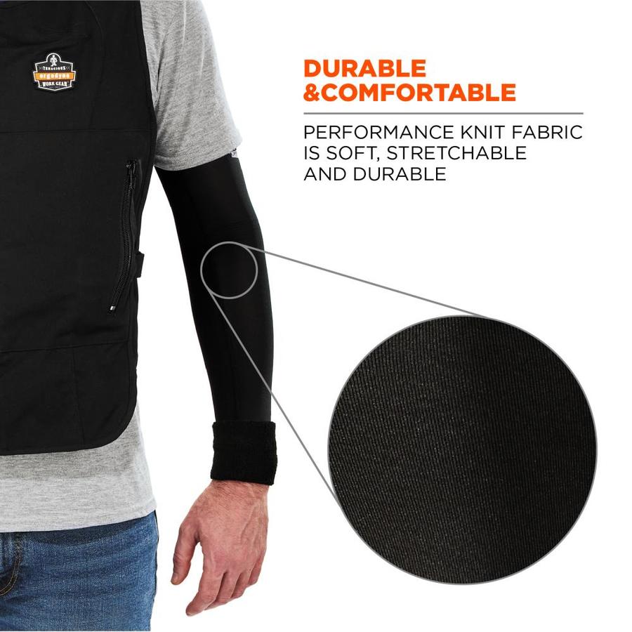 Chill-Its Black Synthetic Cooling Cooling Arm Sleeves in the Heating ...