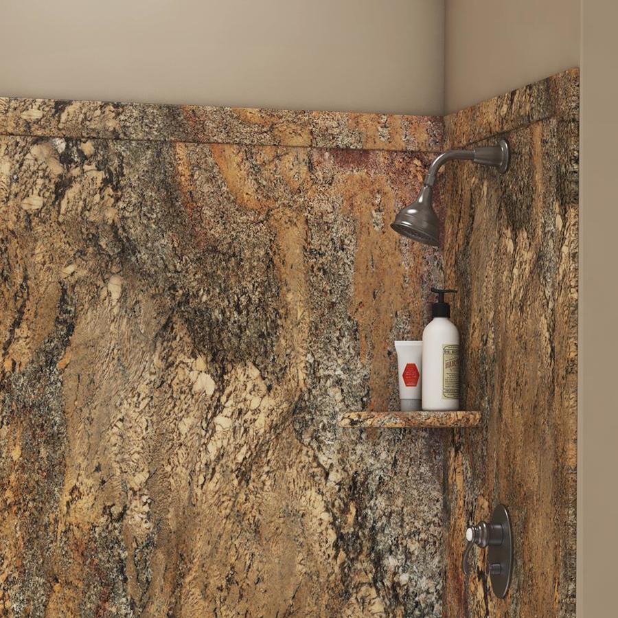 FlexStone Royale Crema Bordeaux Panel Kit Shower Wall Surround (60-in x ...