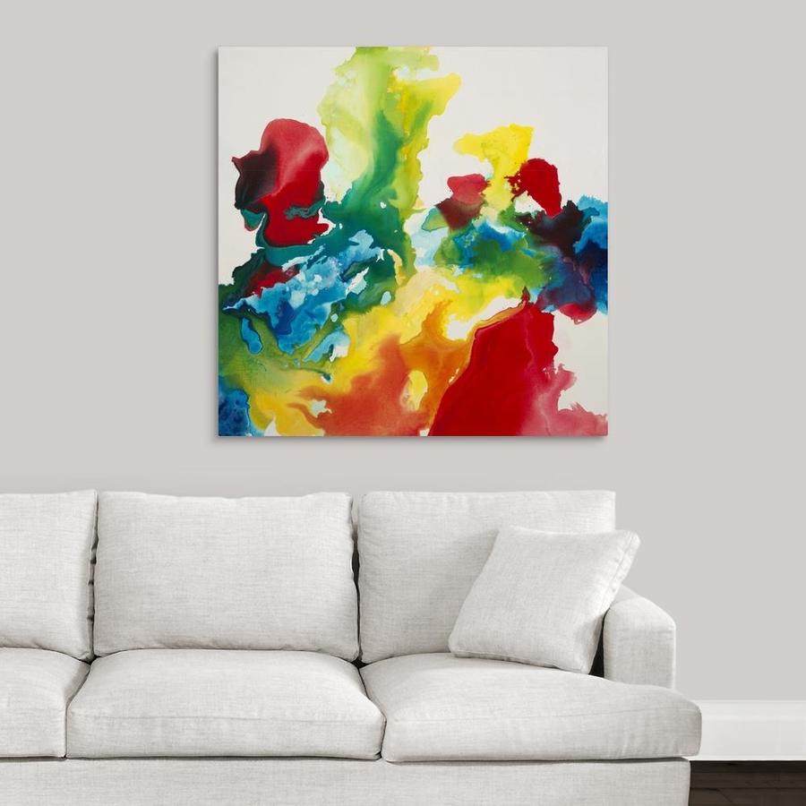 GreatBigCanvas GreatBigCanvas Frameless 36-in H x 36-in W Abstract ...