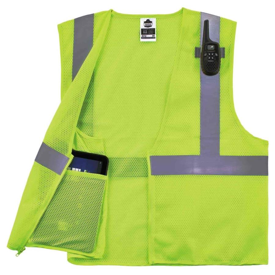 GloWear Small/Medium Green Polyester High Visibility (ANSI Compliant ...
