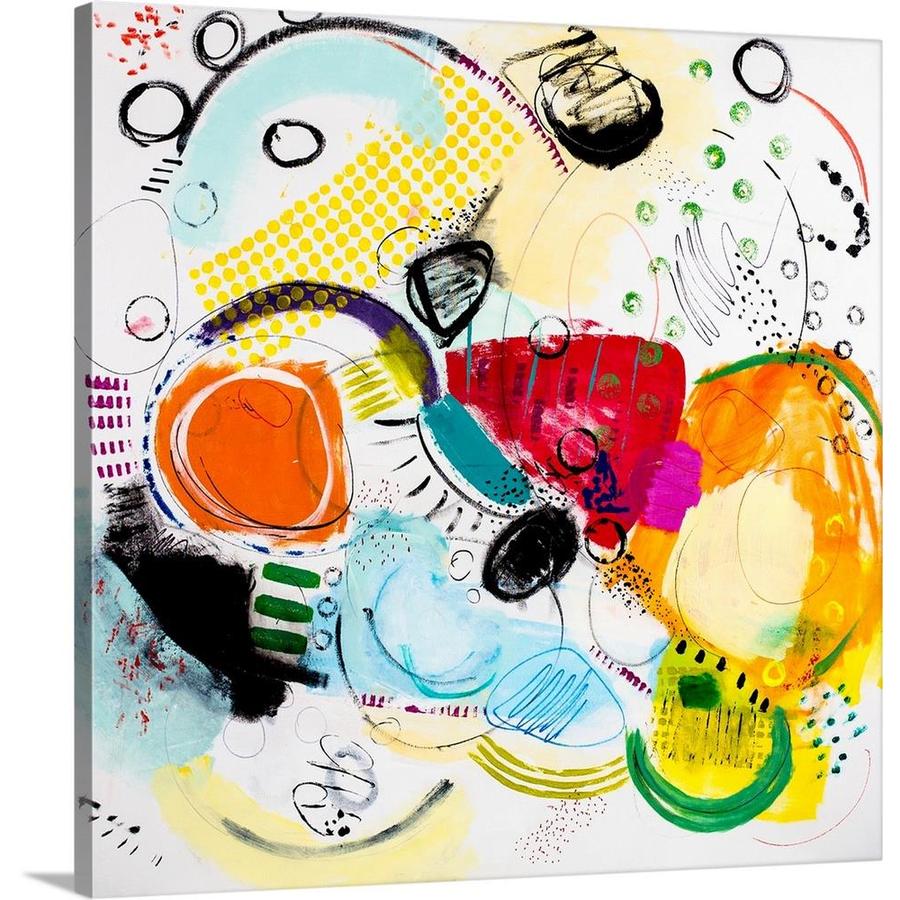 GreatBigCanvas GreatBigCanvas Frameless 36-in H x 36-in W Abstract ...