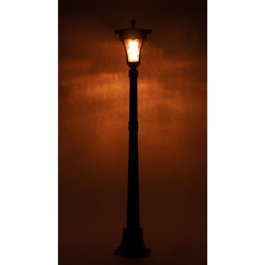 Sun-Ray Sun-Ray 52-in Vittoria Single Head Solar Lamp Post- Black in ...