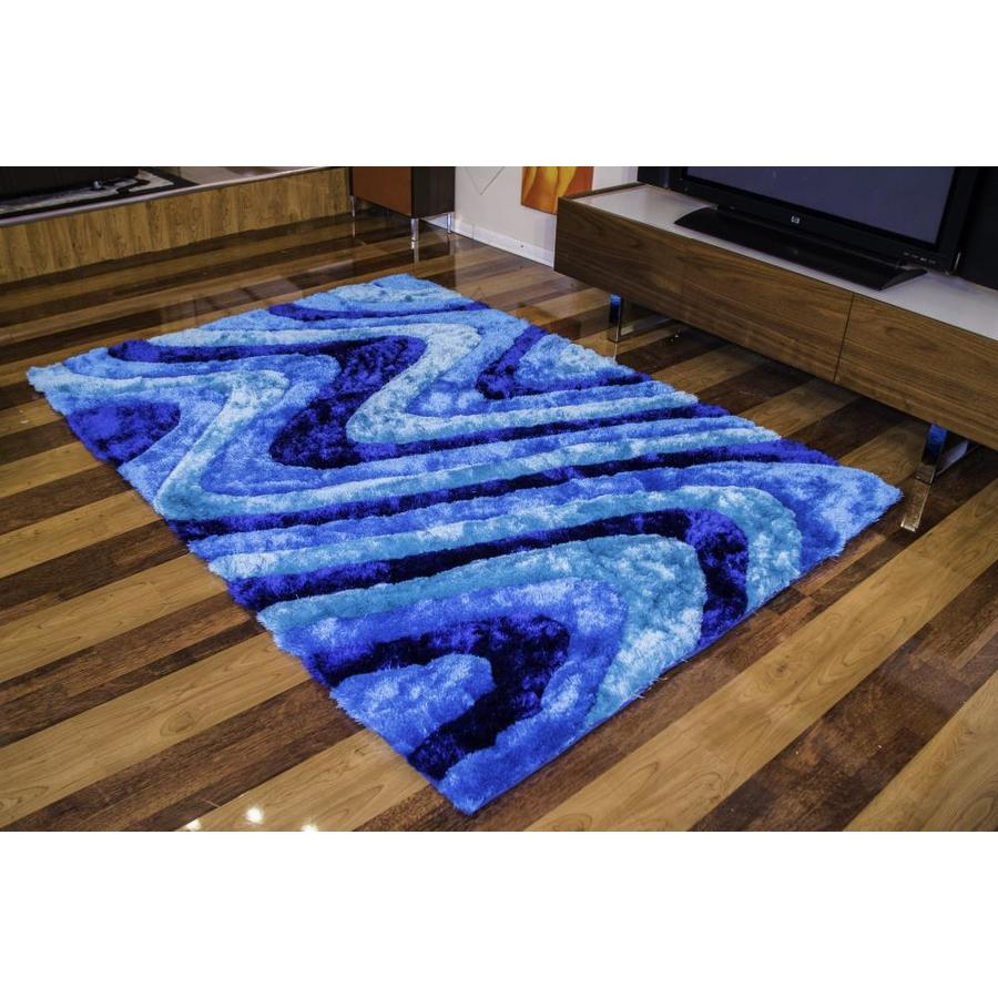 Amazing Rugs Blue Indoor Handcrafted Area Rug (Common: 8 x 11; Actual ...