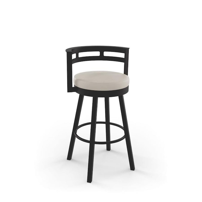 Amisco Render Cream Counter Height Upholstered Swivel Bar Stool In The