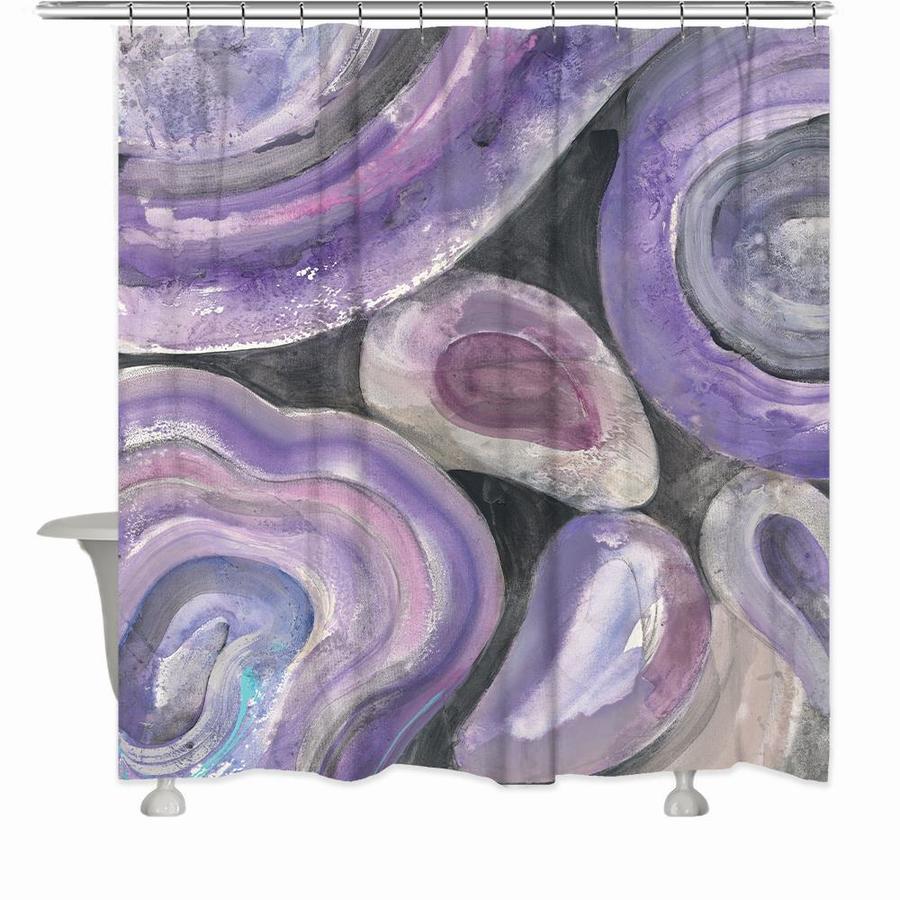 Laural Home Purple Geode Shower Curtain 71x72 in the Shower Curtains ...