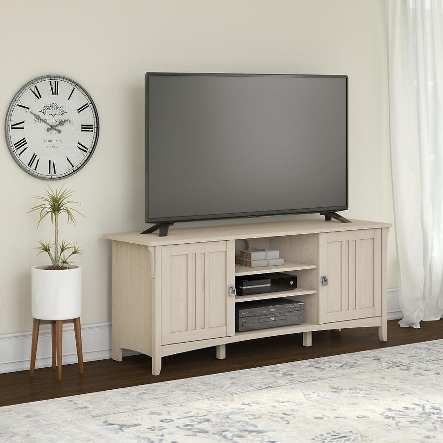 Bush Furniture Salinas Antique White TV Stand in the TV Stands ...
