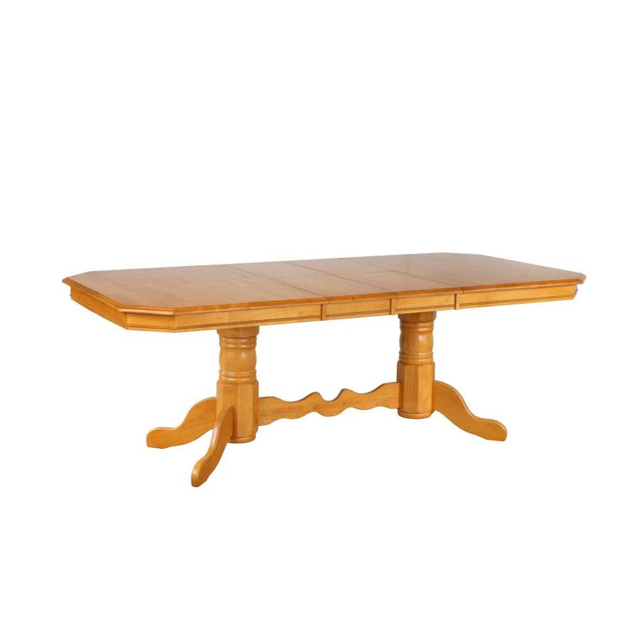 Sunset Trading Oak Selections Light Oak Wood Extending Dining Table ...