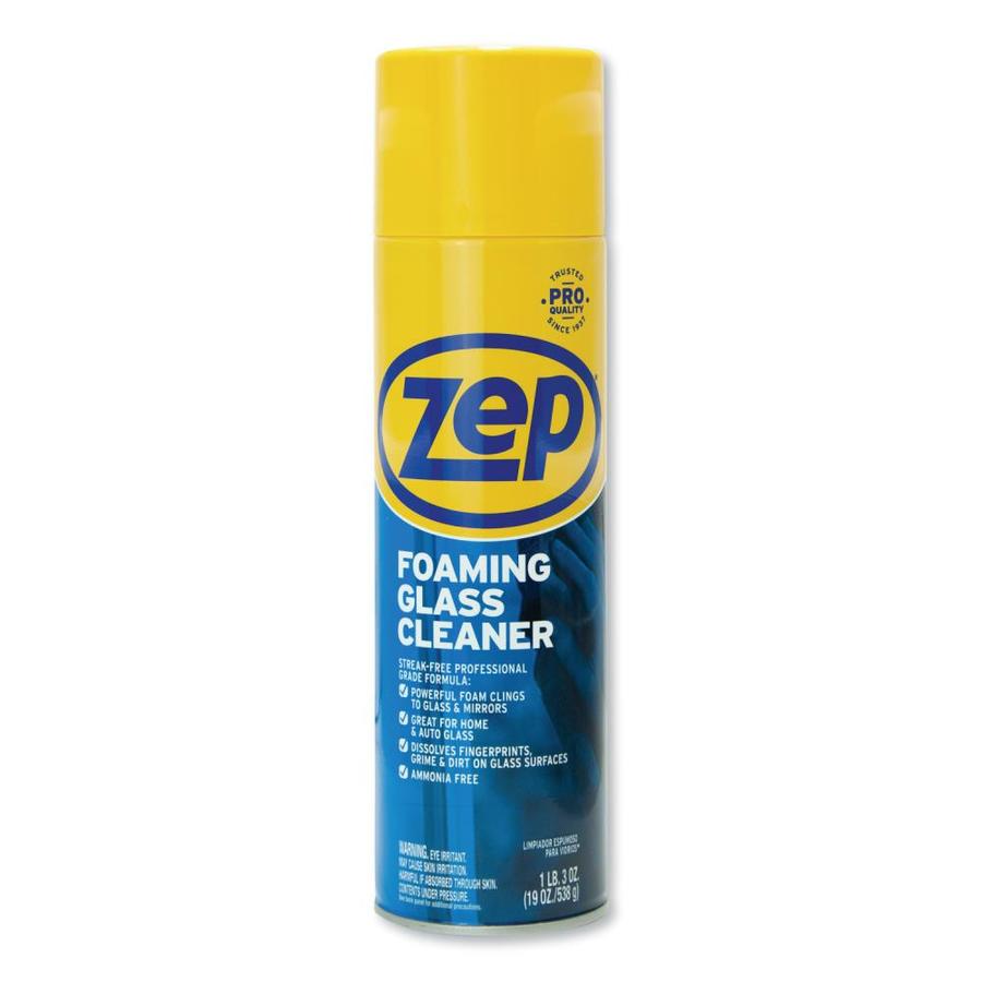 Zep Foaming Glass Cleaner, Pleasant Scent, 19 oz Bottle, 12/Carton at ...