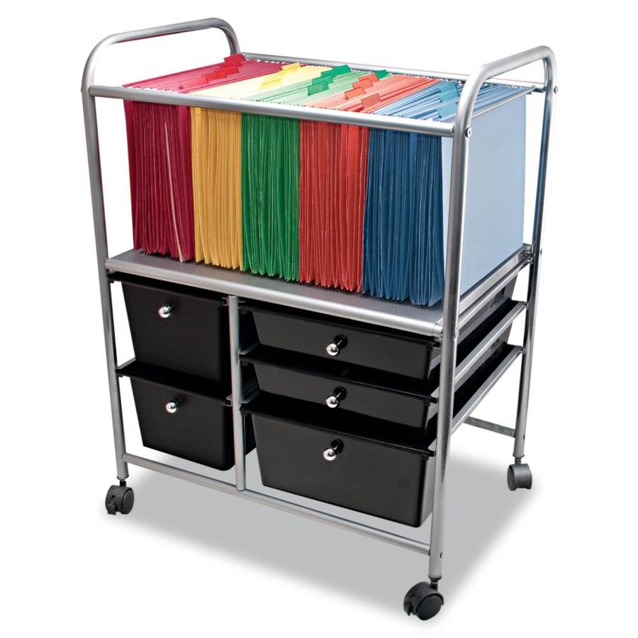 Advantus Letter/Legal File Cart w/Five Storage Drawers, 21.63w x 15.25d ...