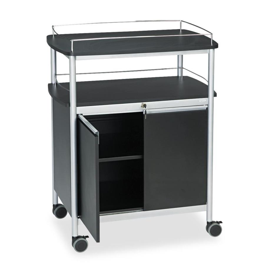 Safco Mobile Beverage Cart, 33.5w x 21.75d x 43h, Black in the Office ...