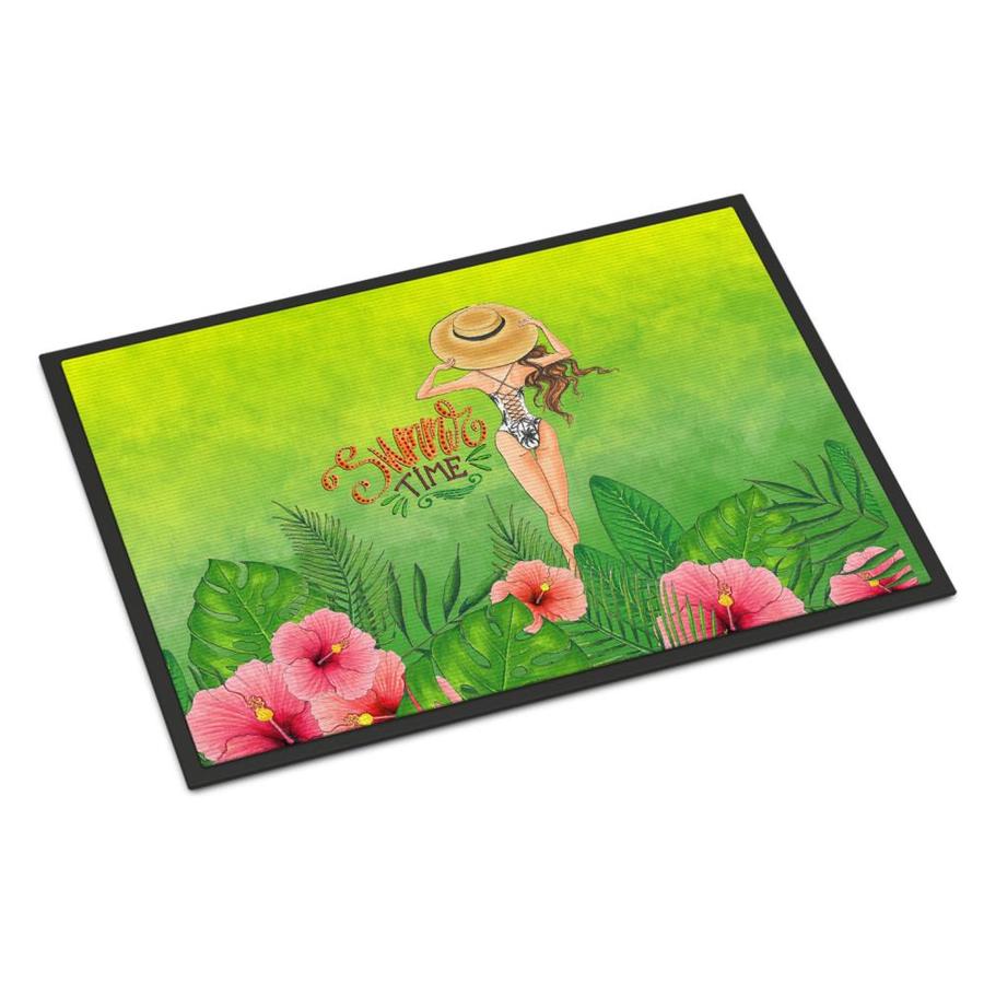 Caroline's Treasures Summer Time Rectangular Indoor/Outdoor Door Mat ...