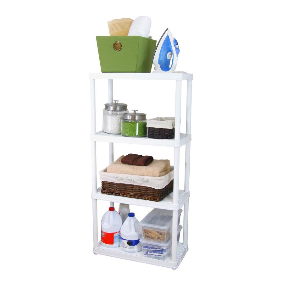 Gracious Living 24-in D x 24-in W x 48-in H 4-Tier Plastic Freestanding ...