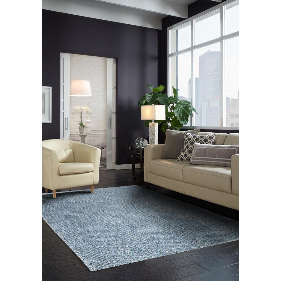 Mohawk Home Laguna 10 x 13 Blue Indoor Abstract Mid-Century Modern Area ...