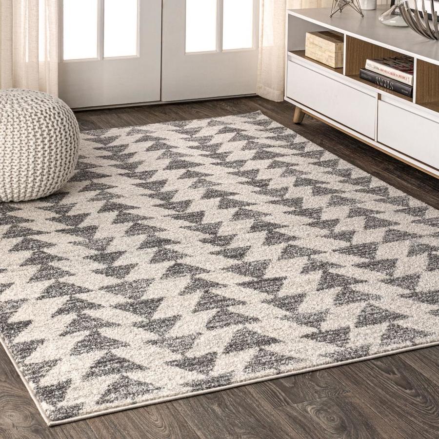 JONATHAN Y Moroccan HYPE Cream/Gray Square Indoor Area Rug (Common: 8 x ...