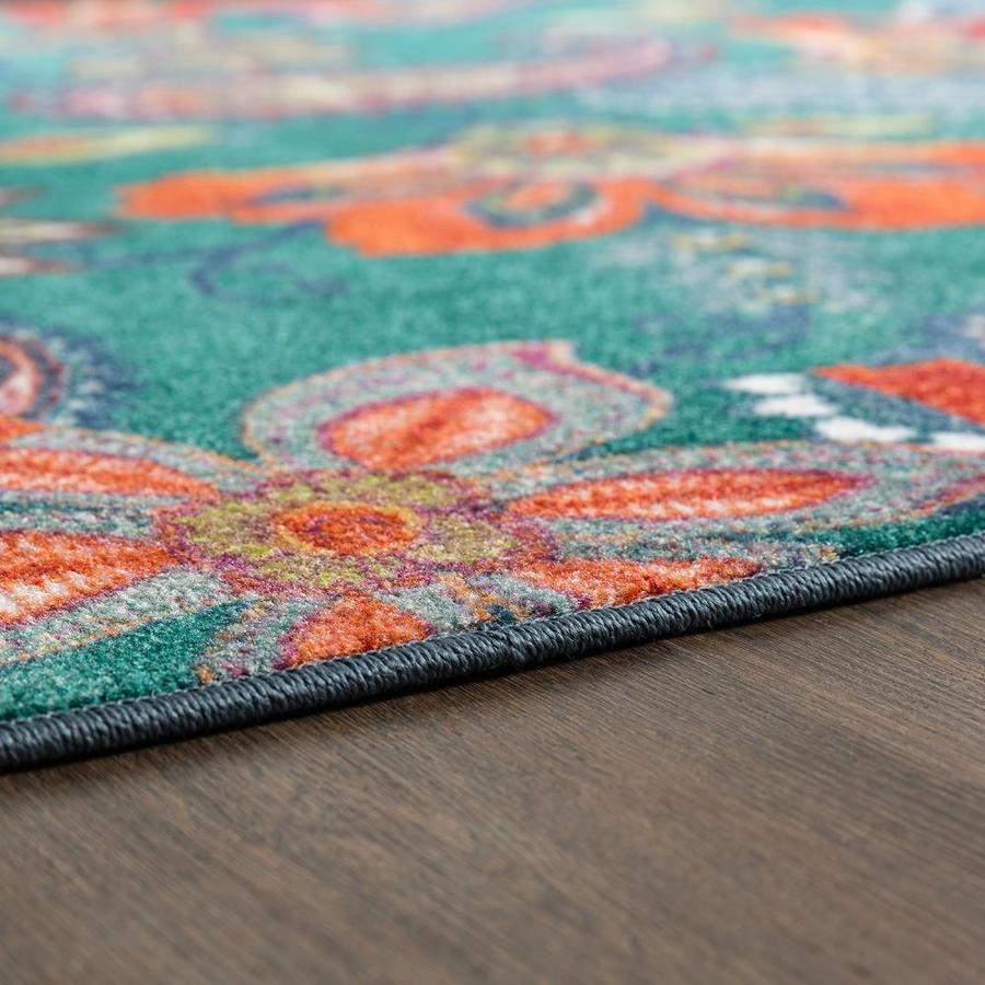 Mohawk Home New Wave 2 x 5 Multi Indoor Floral/Botanical Tropical ...