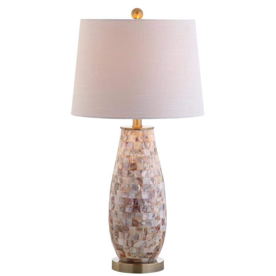 JONATHAN Y Jocelyn 28 In. Seashell LED Table Lamp, Natural in the Table ...